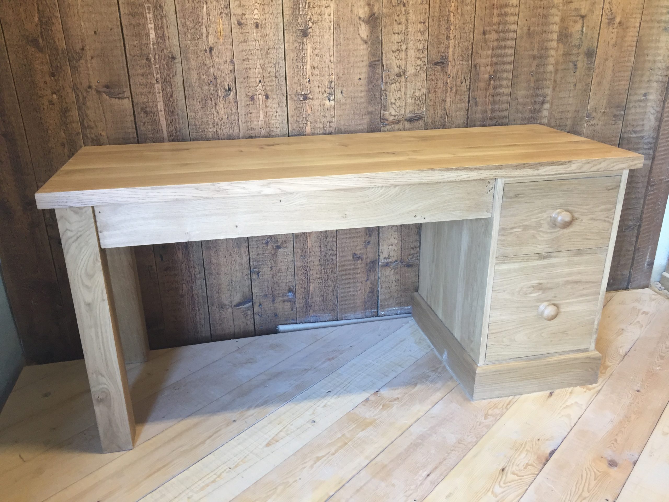 OAK DESK WITH DRAWERS- Made To Order - Winkleigh Timber Devon | Quality ...
