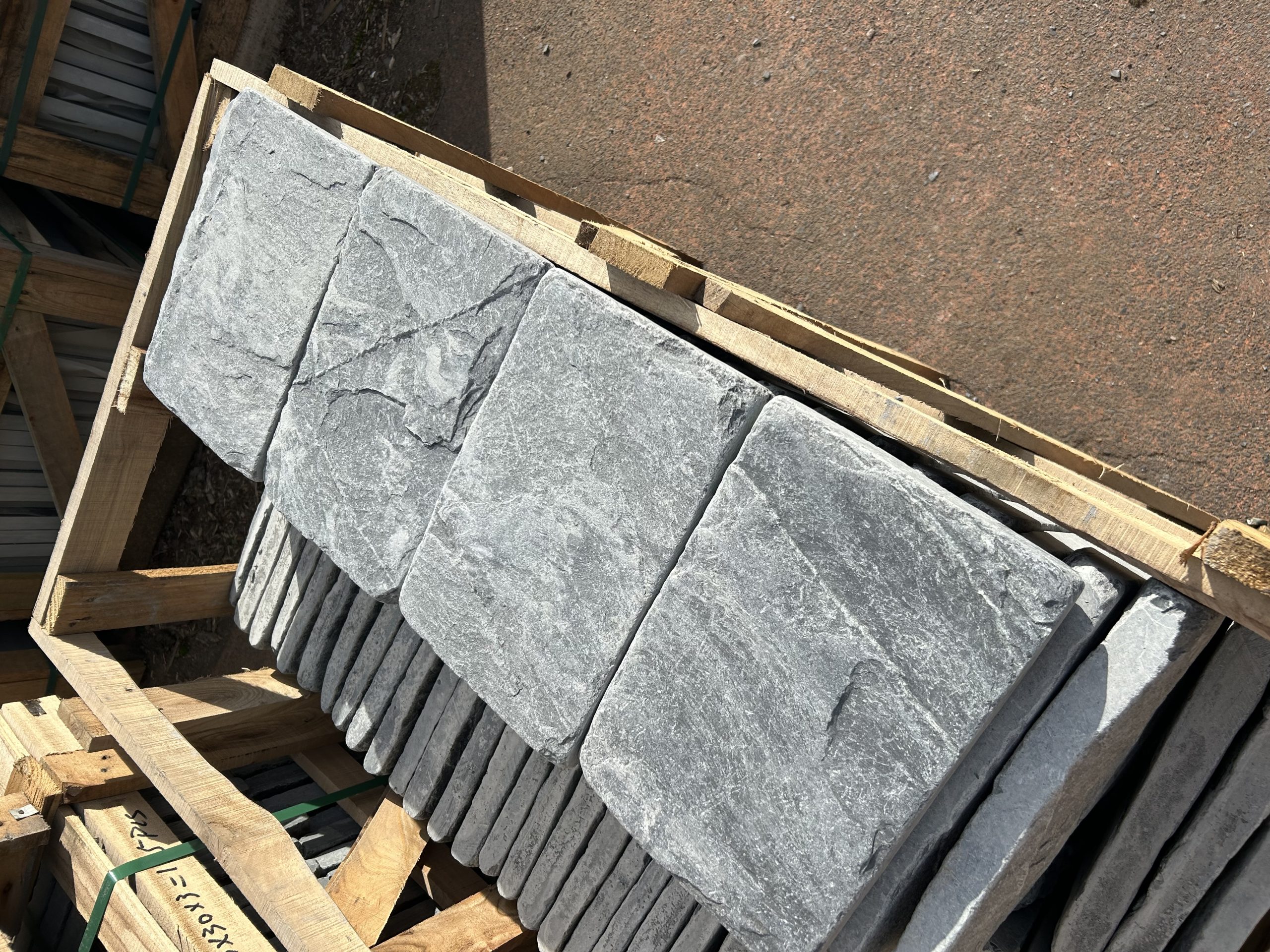 Tumbled Slate Cobbles - price per m2 - Winkleigh Timber Devon | Quality ...