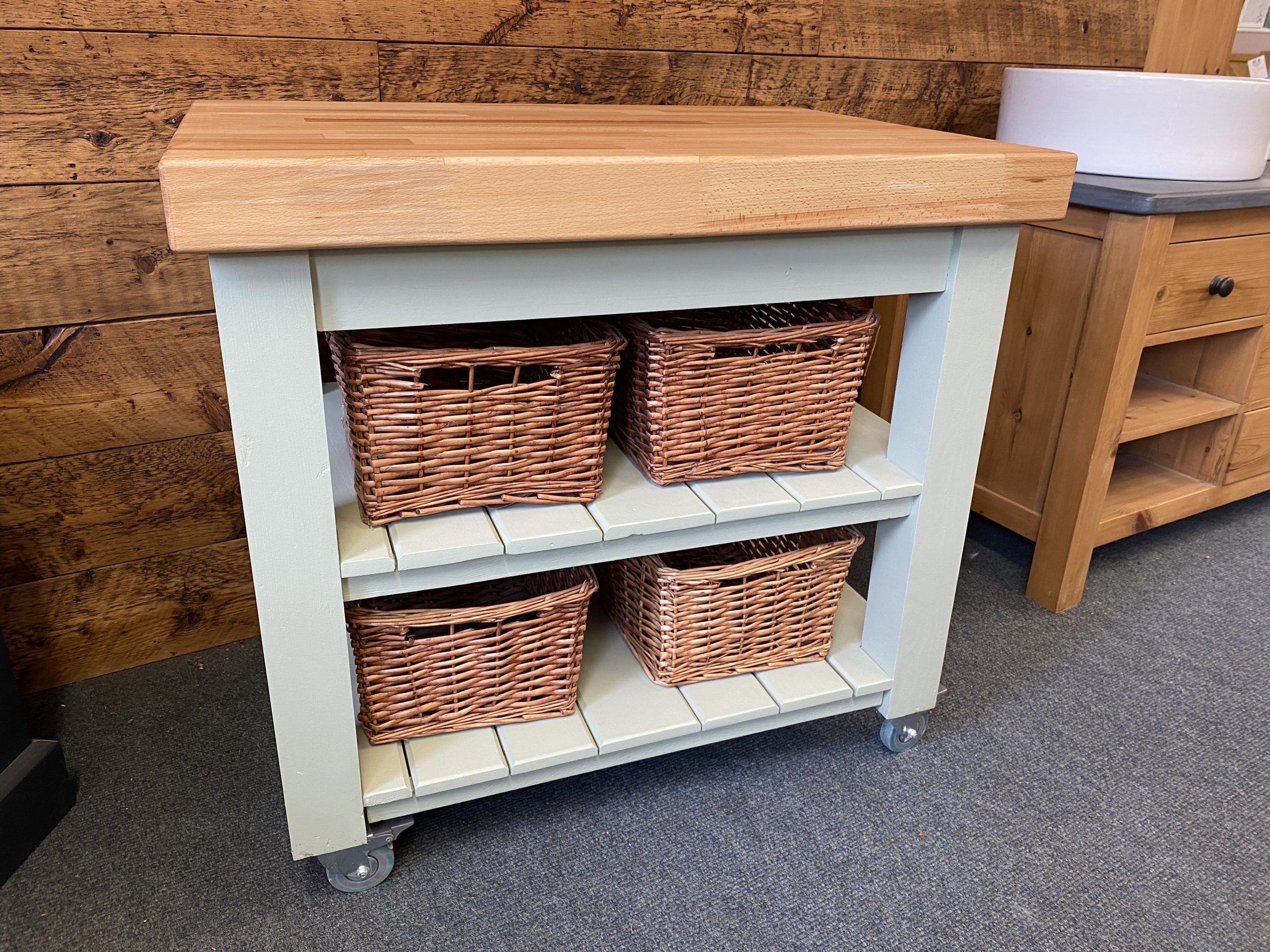 PAINTED BUTCHERS BLOCK - Winkleigh Timber Devon | Quality, Hand-Crafted ...