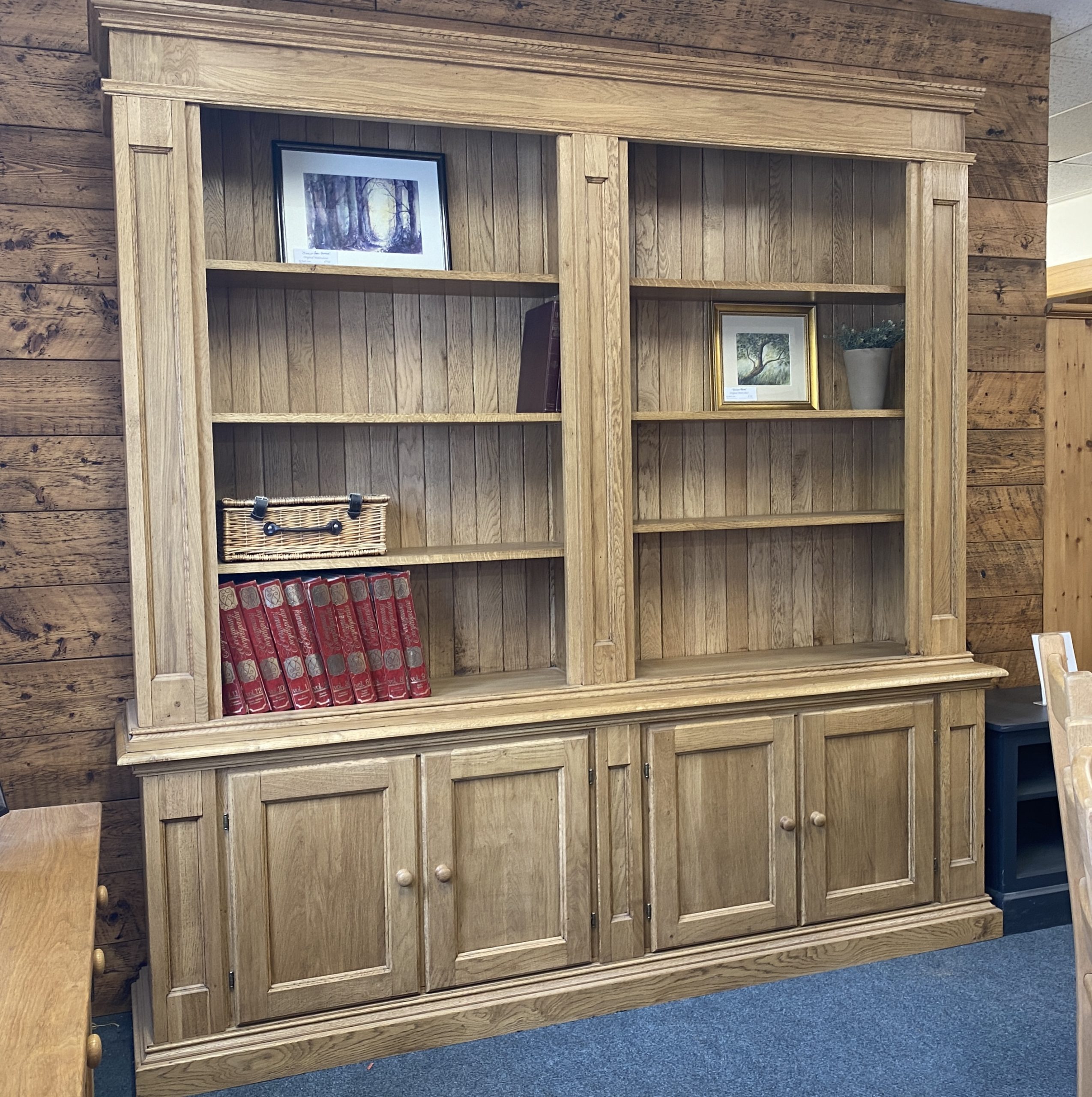 OAK LIBRARY BOOKCASE - Winkleigh Timber Devon | Quality, Hand-Crafted Wood